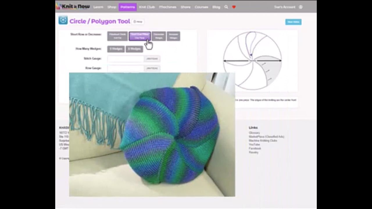 Circle Calculator Tool | Machine Knitting Tutorial