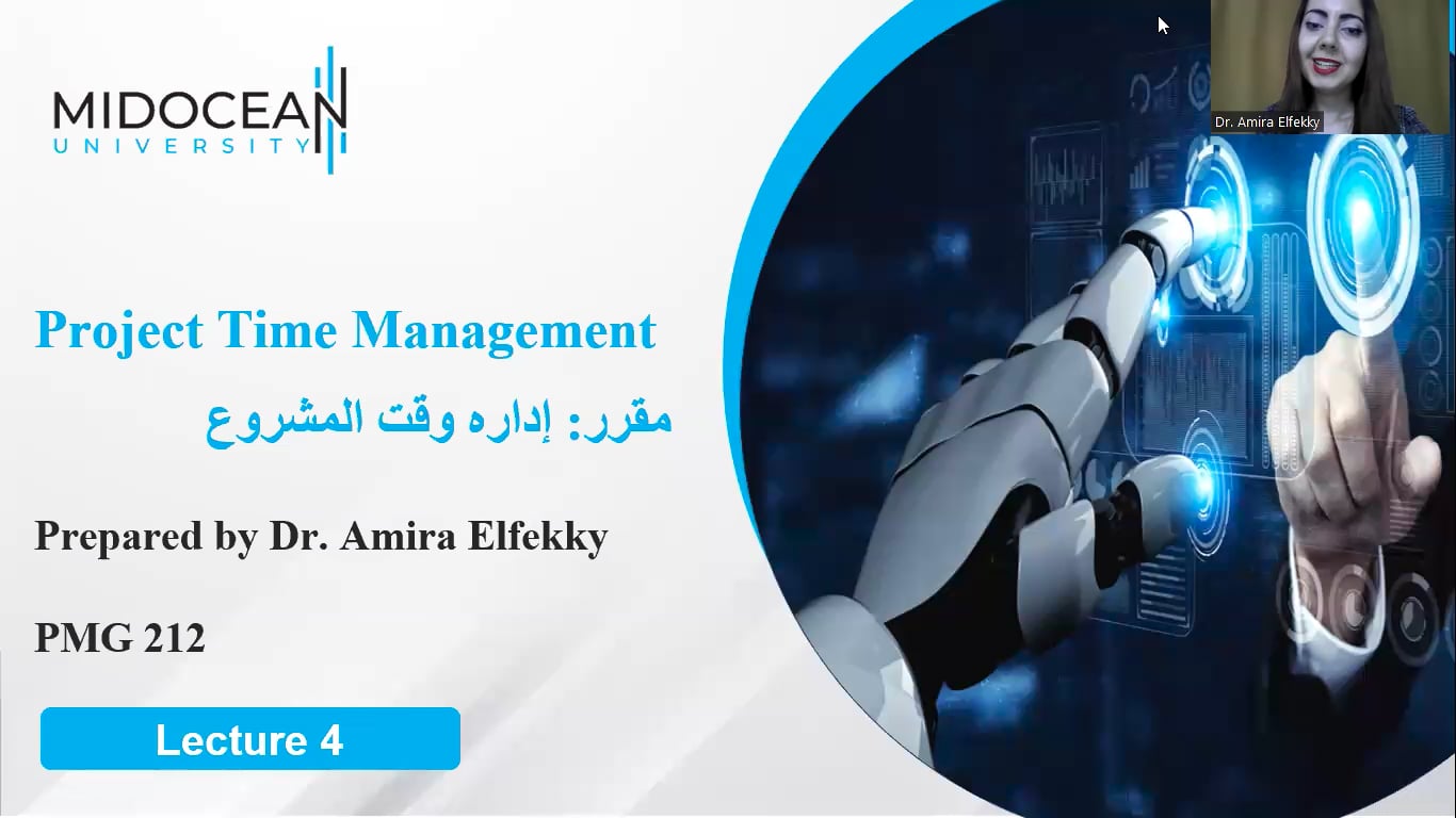 Project Time Management – PMG212 – Lecture 4