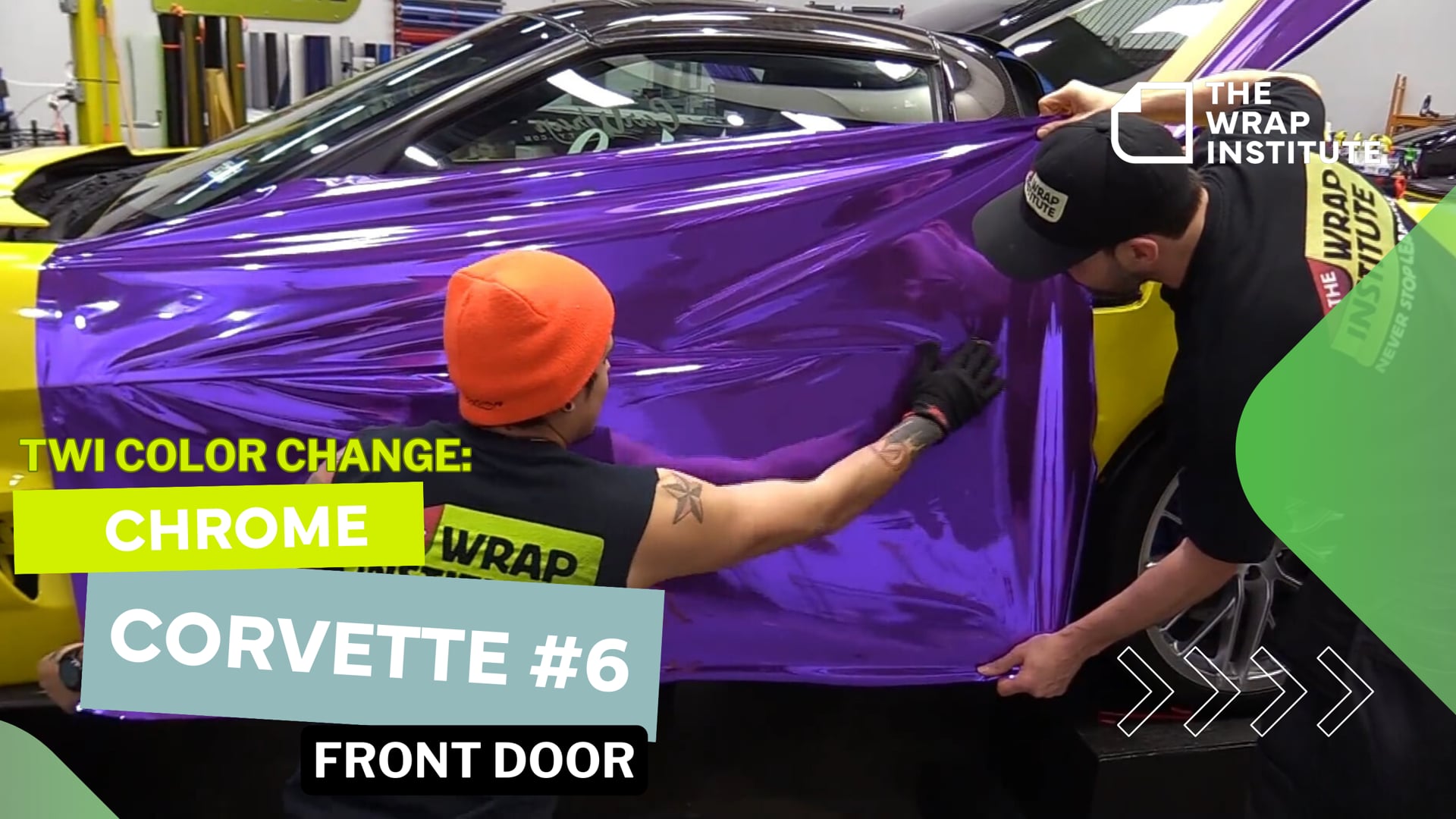 TWI Color Change: Chrome Corvette Part 6: Front Door — The Wrap Institute