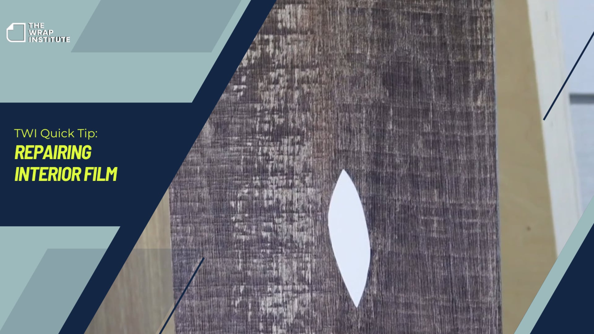TWI Quick Tip: Repairing Interior Film — The Wrap Institute