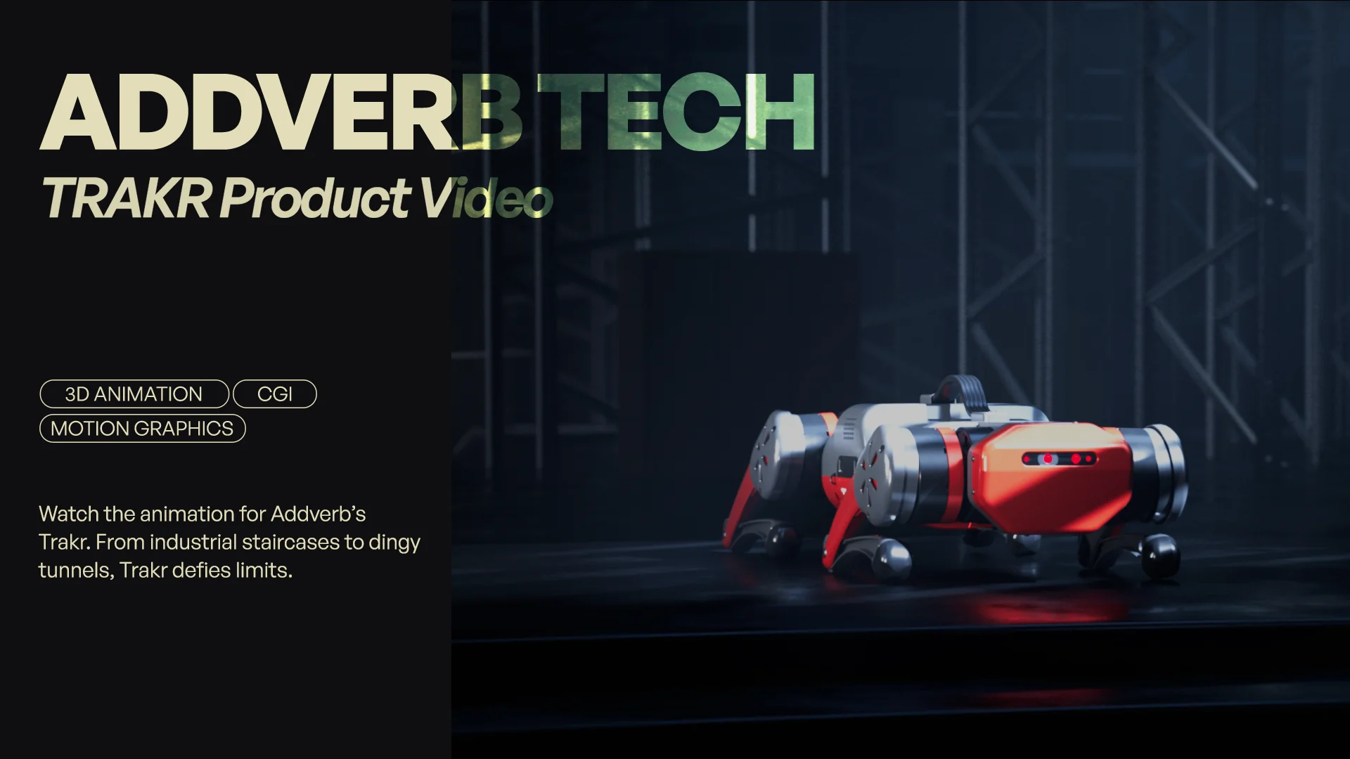Addverb Trakr | Quadruped Bot | 3D Product Launch Animation