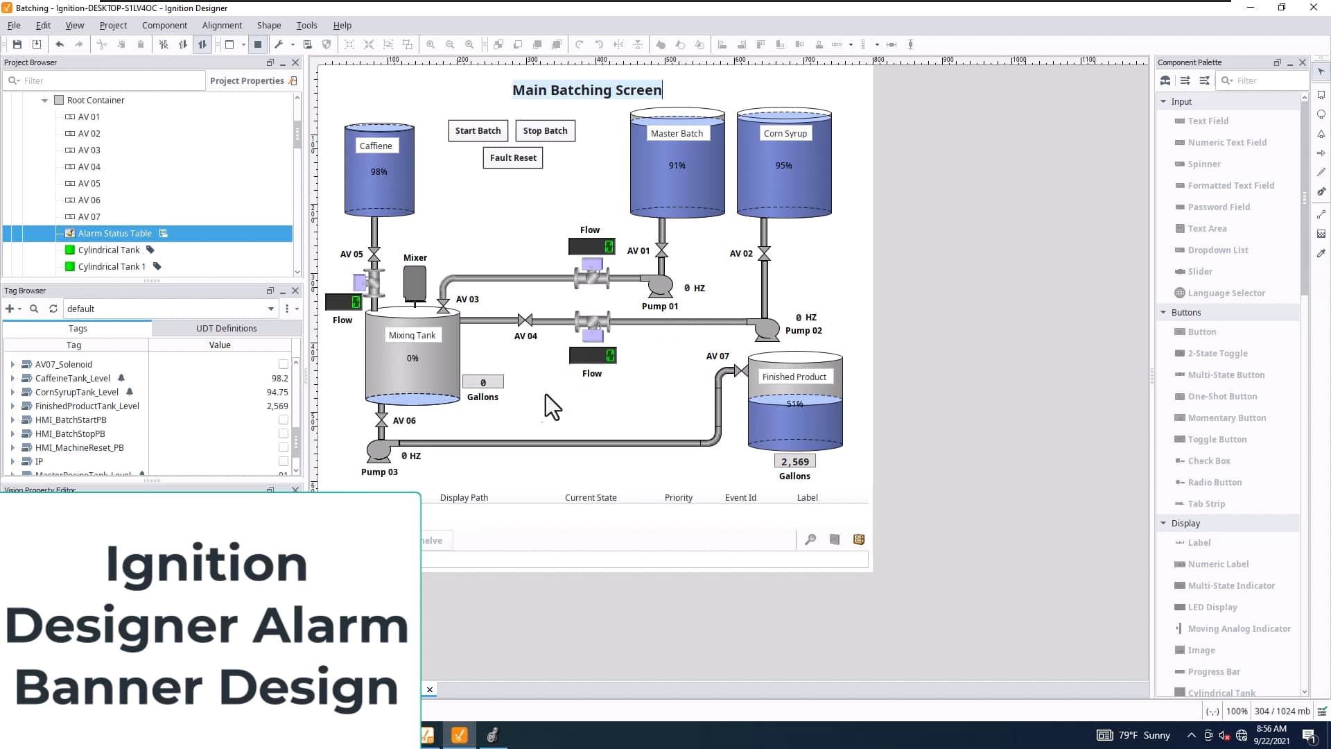 Ignition Designer Alarm Banner Design on Vimeo