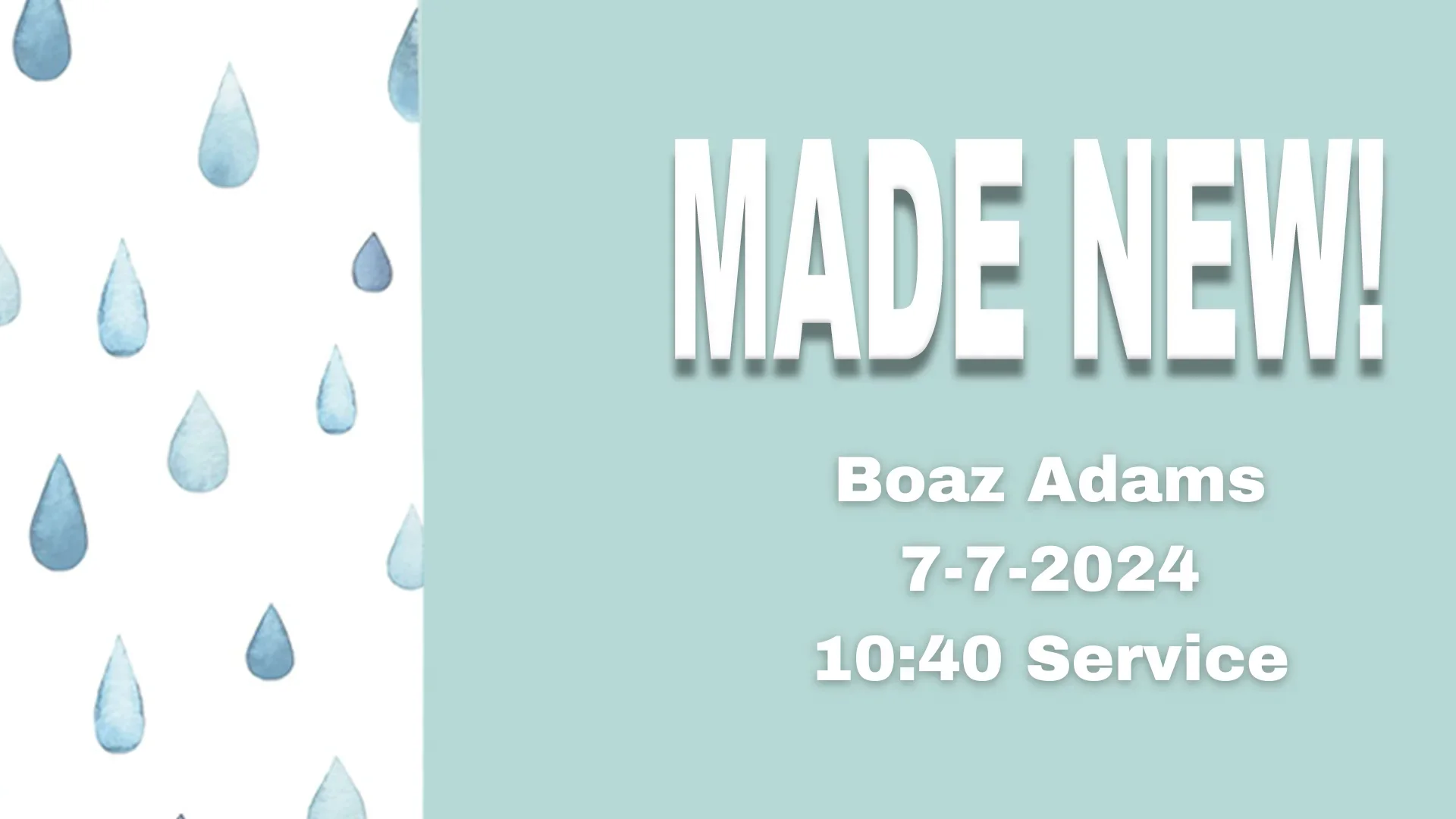 Baptism: Boaz Adams