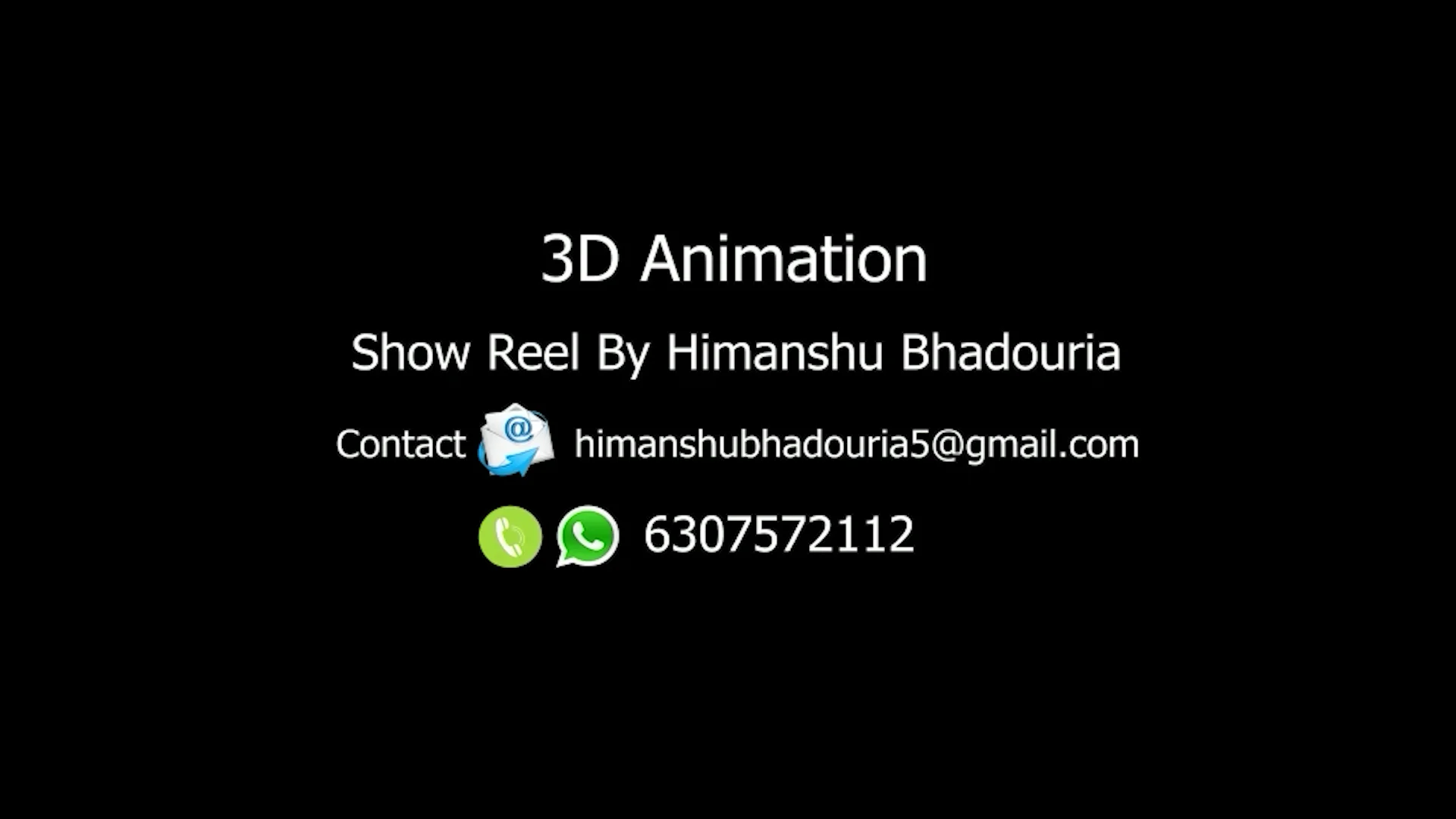 Himanshu_3d_Animation demoreel