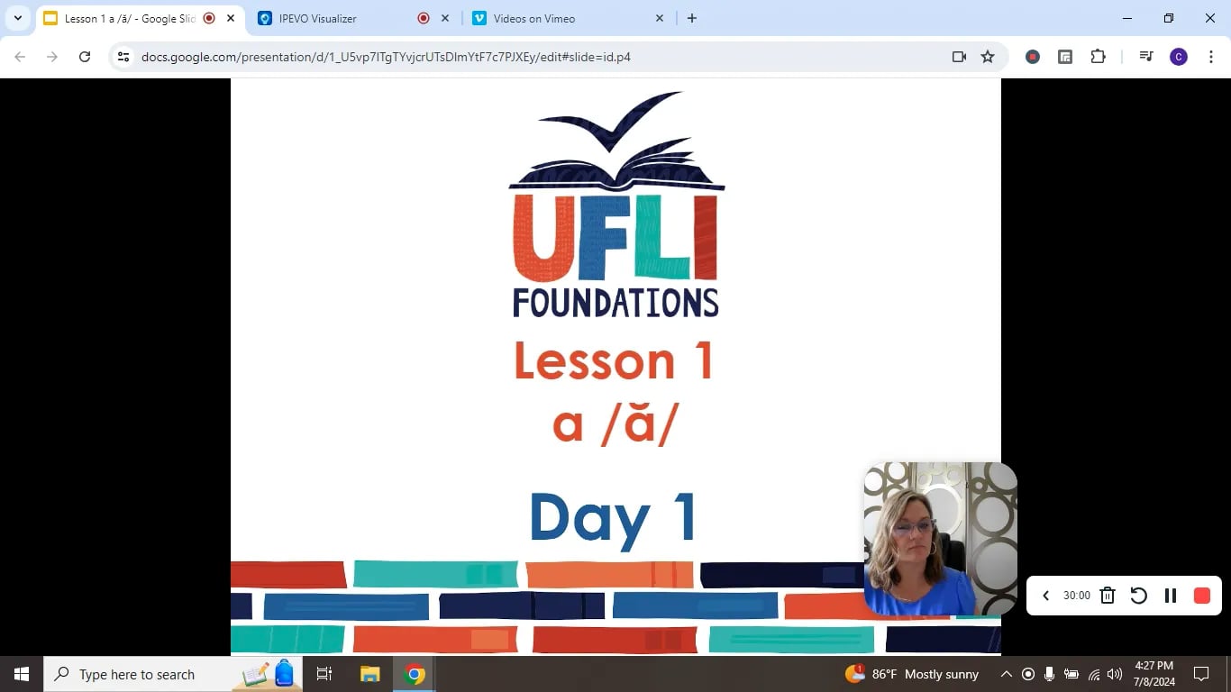 UFLI Lesson 1 - Day 1 Letter A