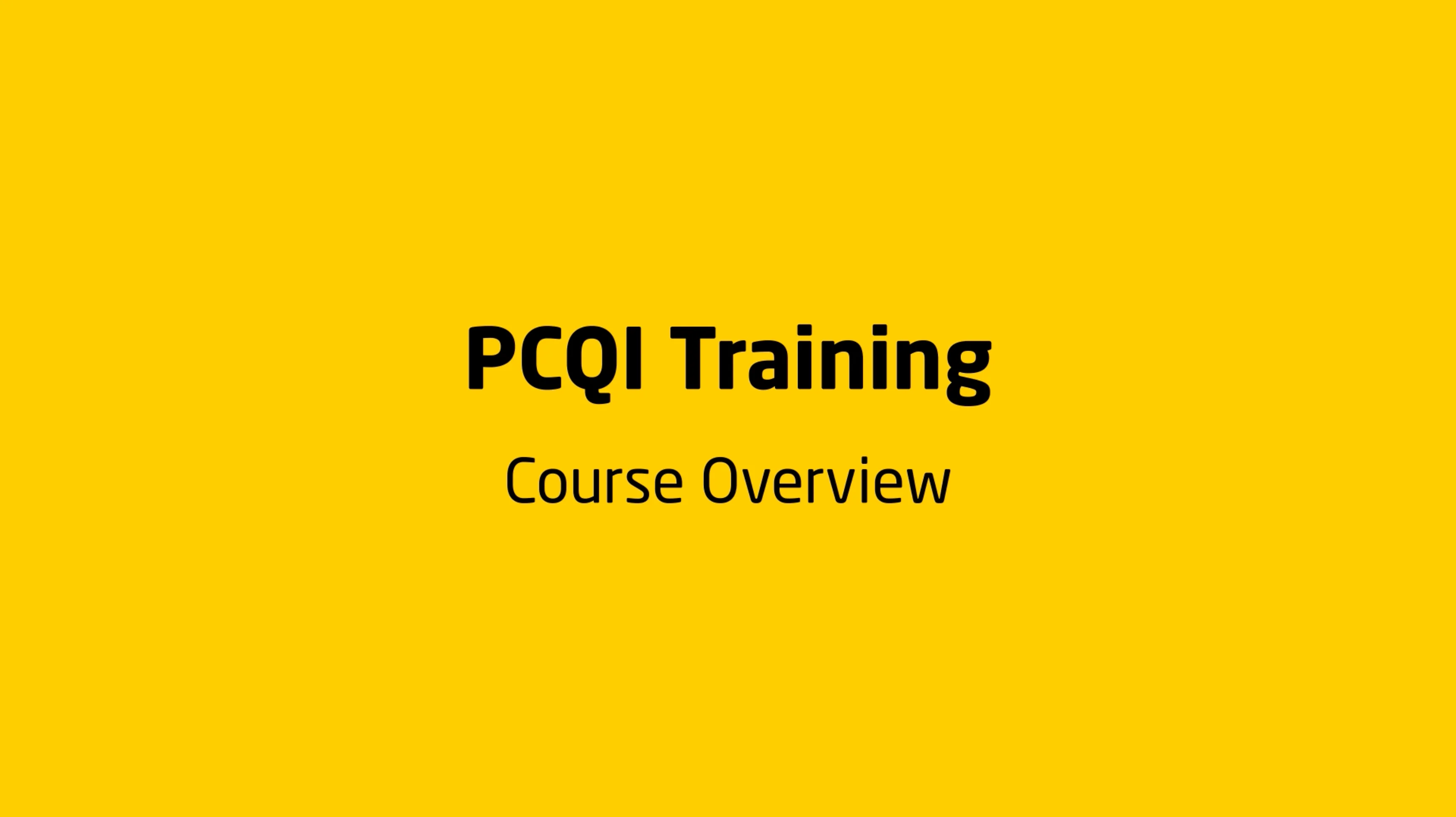 PCQI Training Course Overview on Vimeo