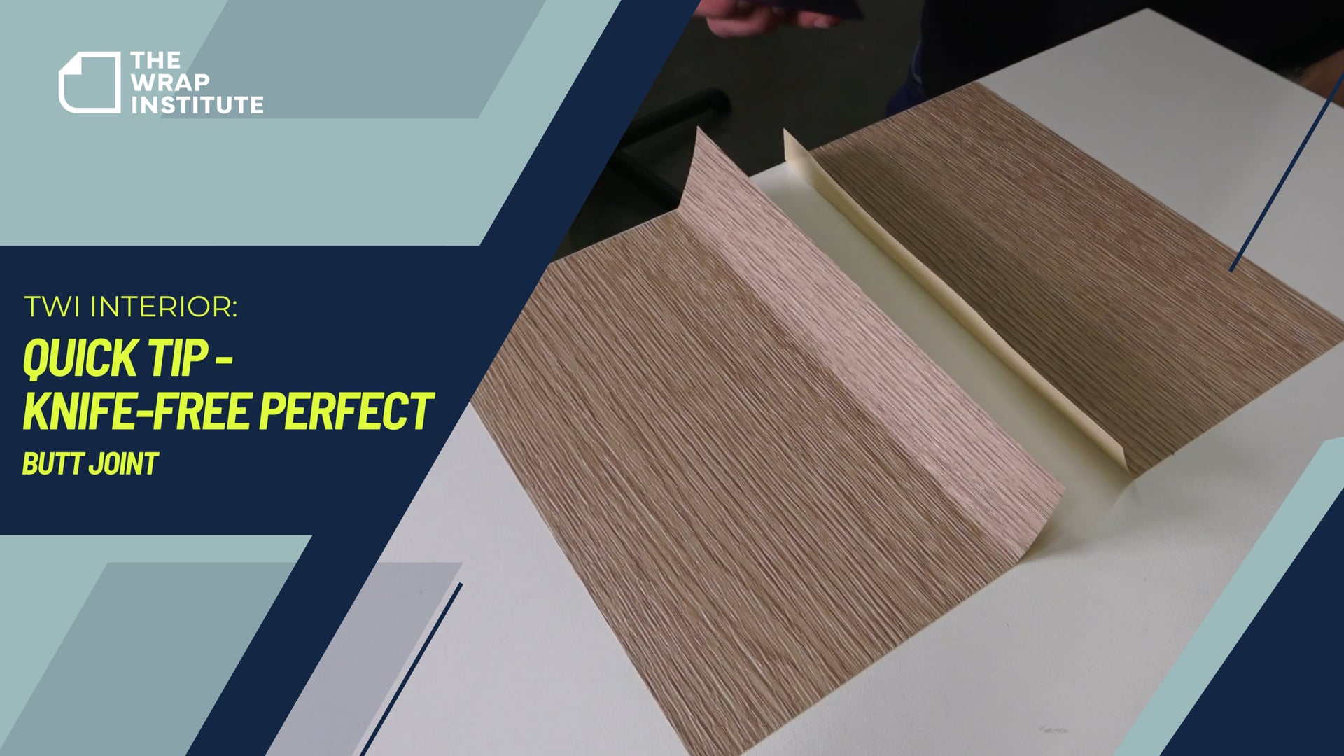TWI Interior Quick Tip: Knife-Free Perfect Butt Joint — The Wrap Institute