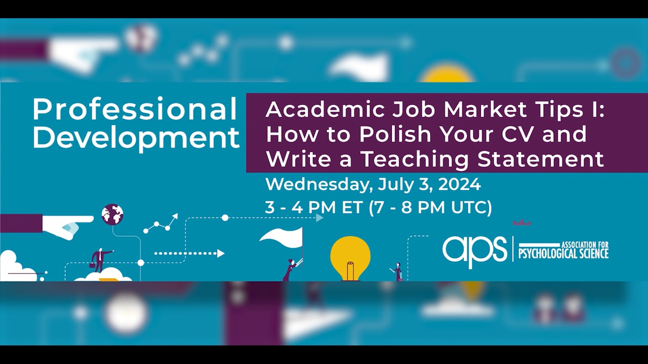 Professional Development – Association for Psychological Science – APS
