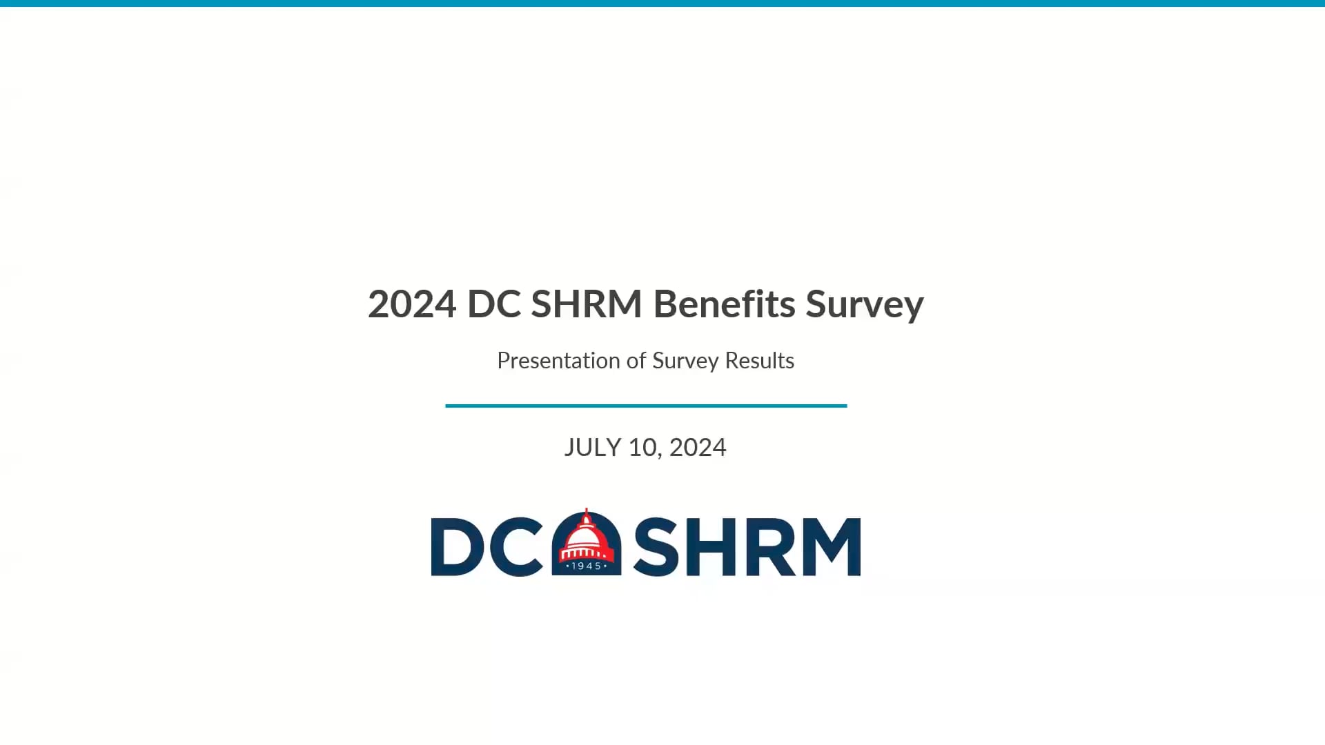 2024 DC SHRM Benefits Survey Launch