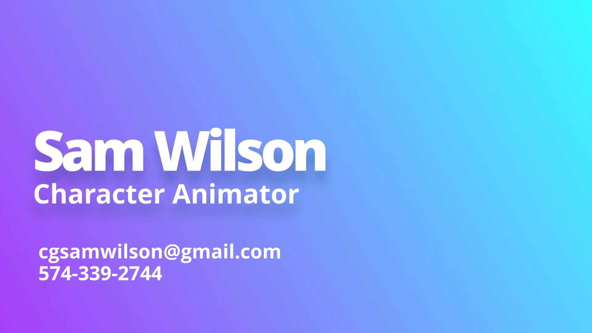 Sam Wilson Animation Reel 2024 on Vimeo
