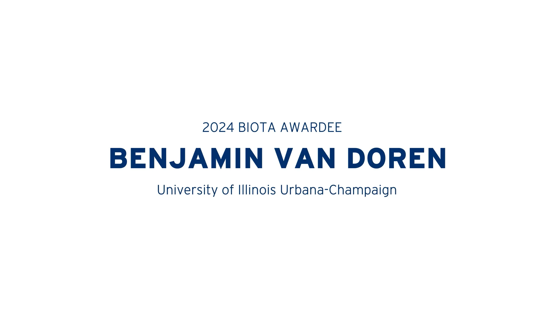 Benjamin Van Doren | Biota Awards 2024 on Vimeo