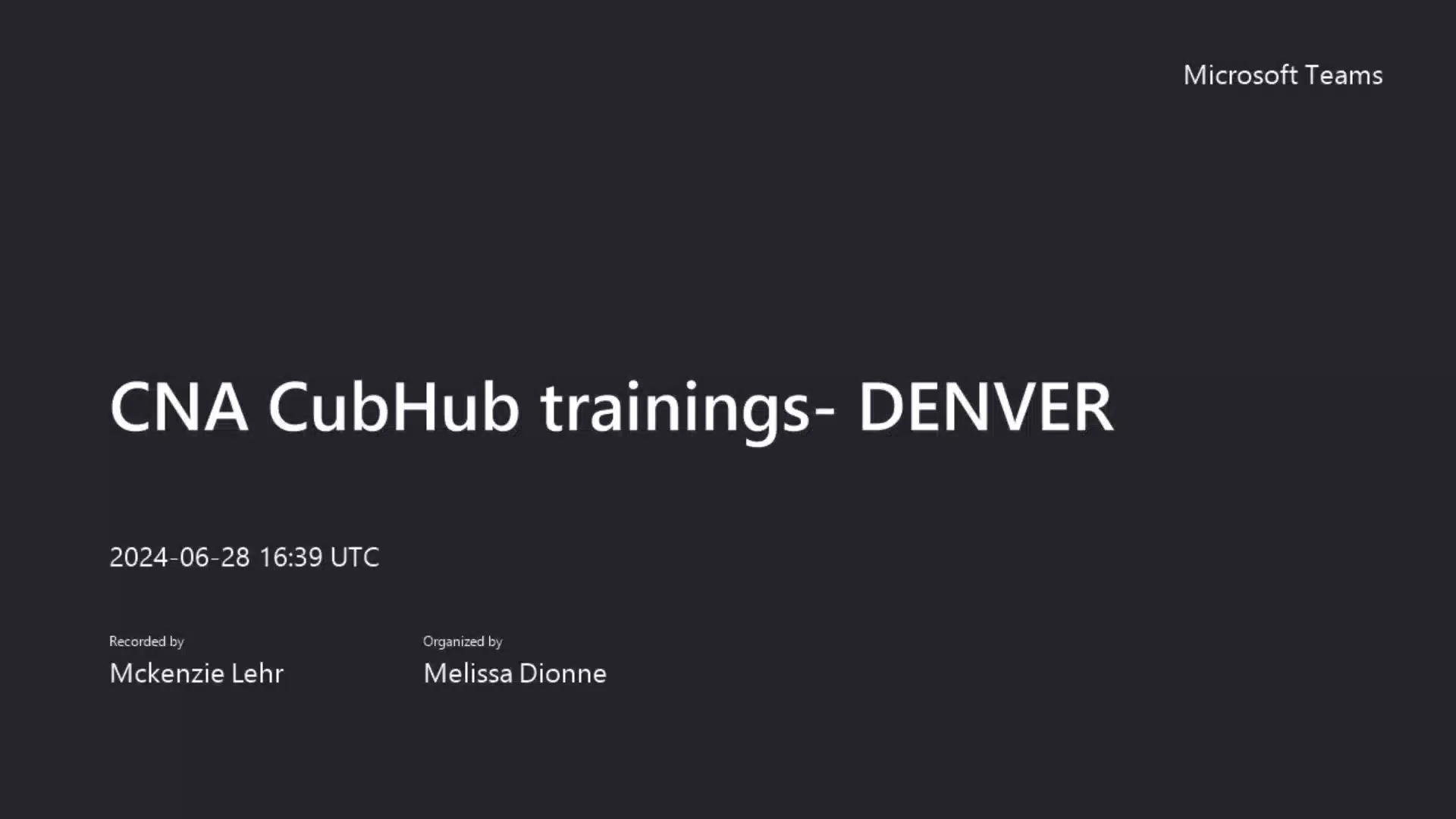 CNA CUBHUB TRAININGS 6.28.2024