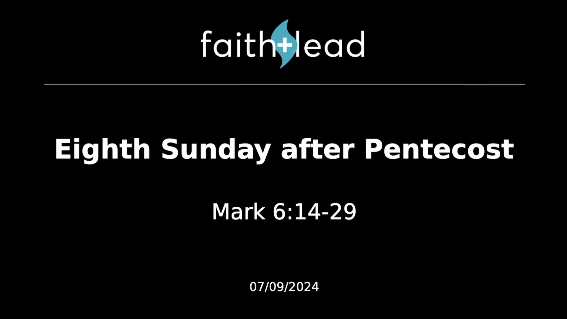 Dwelling in the Word - Mark 6:14-29 (Pentecost 8B) on Vimeo