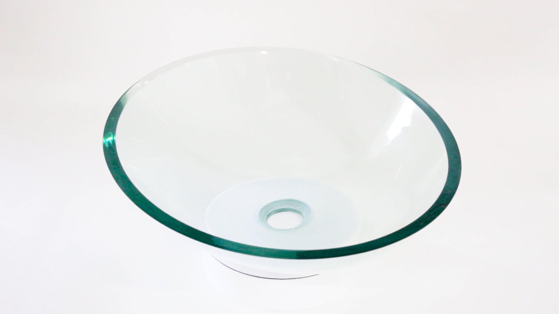 Ovale Clear Tempered Glass Vessel Bathroom Sink - Contemporary ...