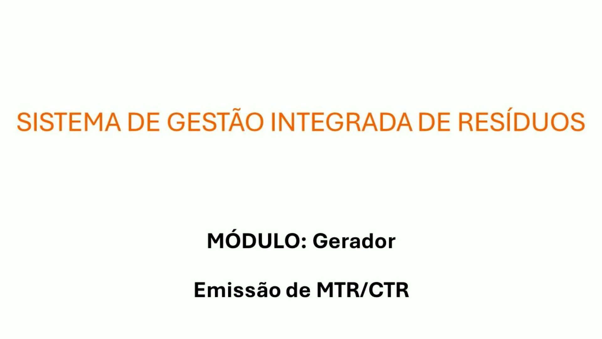 Fluxo de emissão de MTR/CTR pelo Gerador
