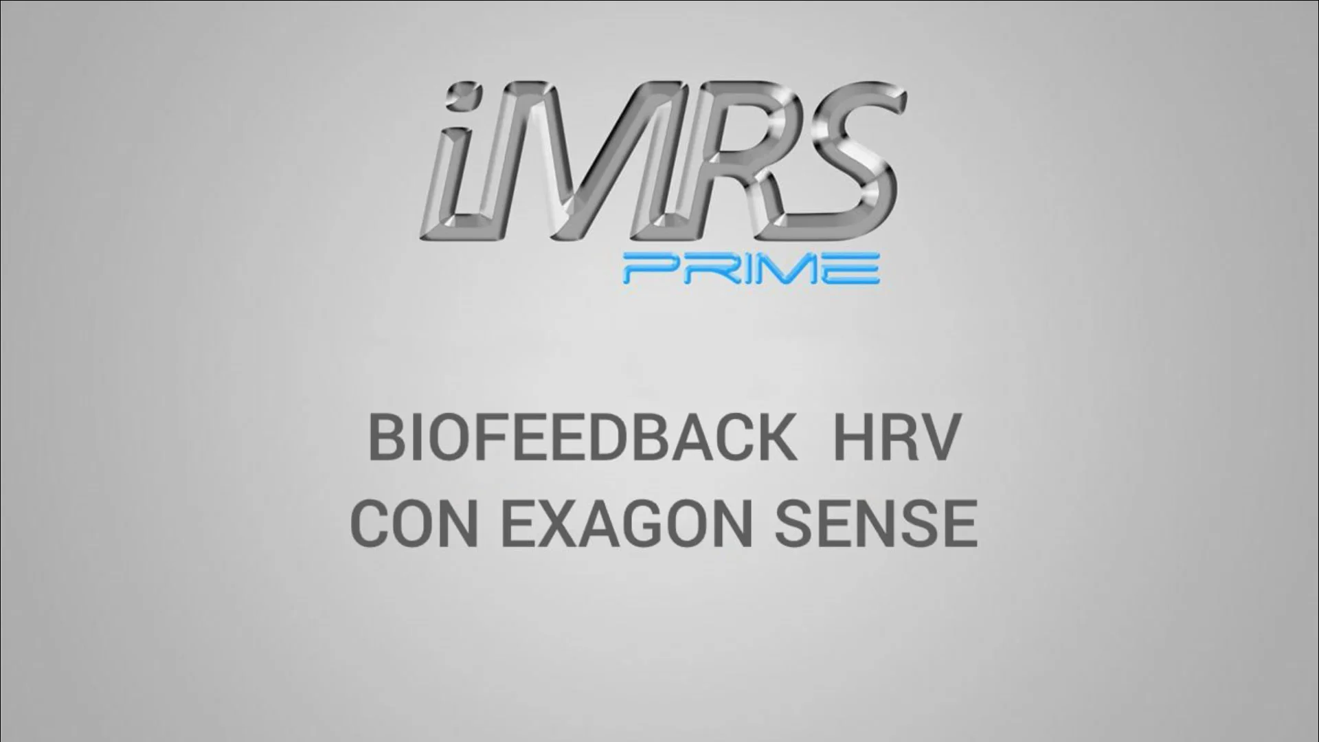20 iMRS Prime: Biofeedback HRV con Exagon Sense ITA on Vimeo