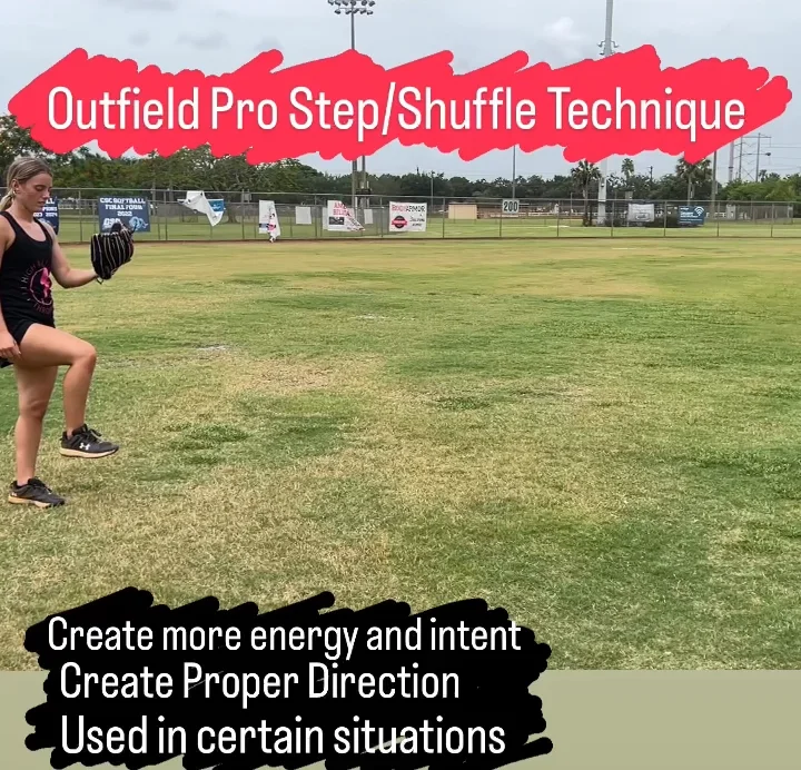 High Level Throwing® | Softball Outfield Footwork Technique 2 - Pro ...