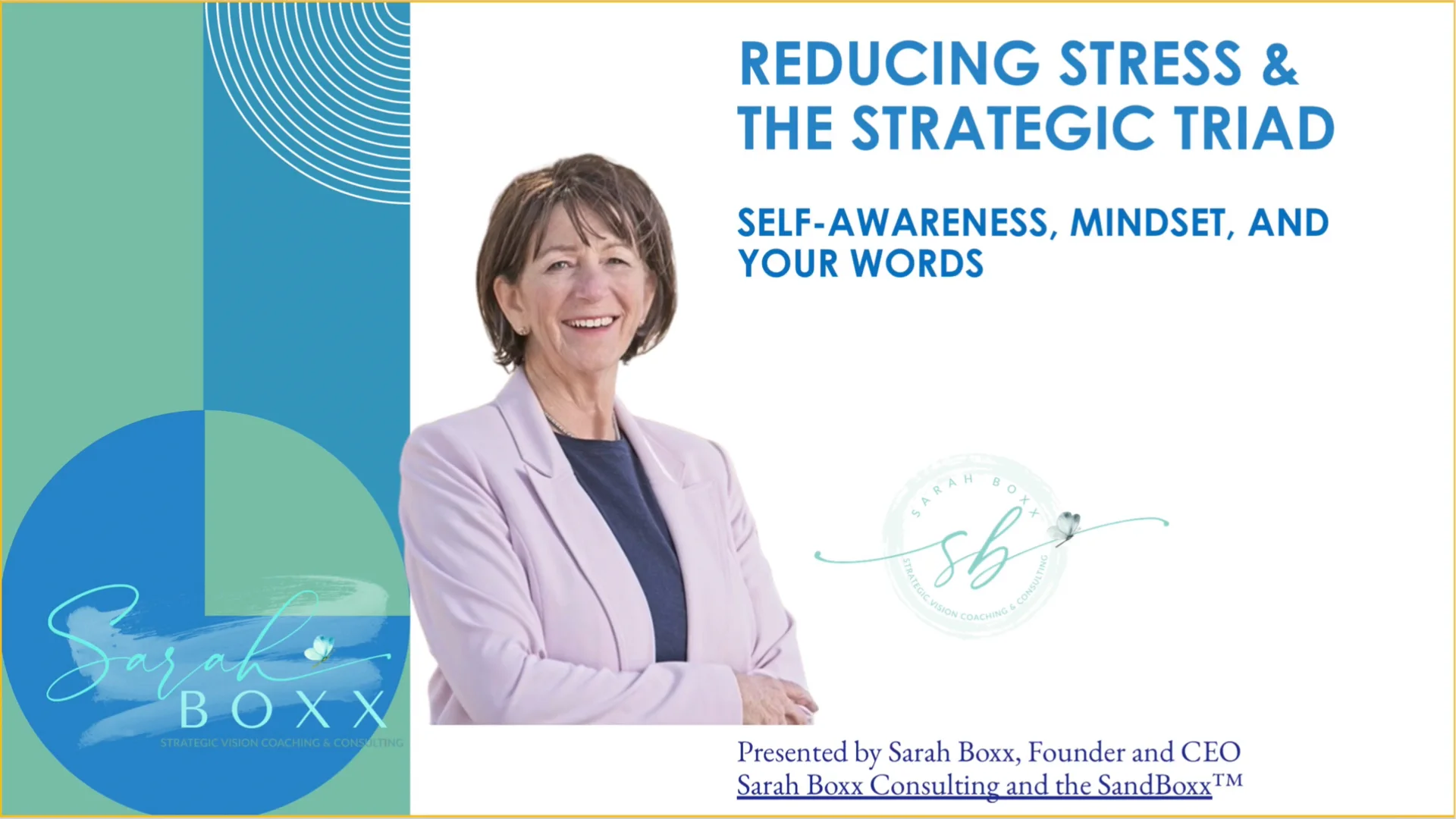 Stressed to Strategic - A Seminar Presentation with Sarah Boxx on Vimeo