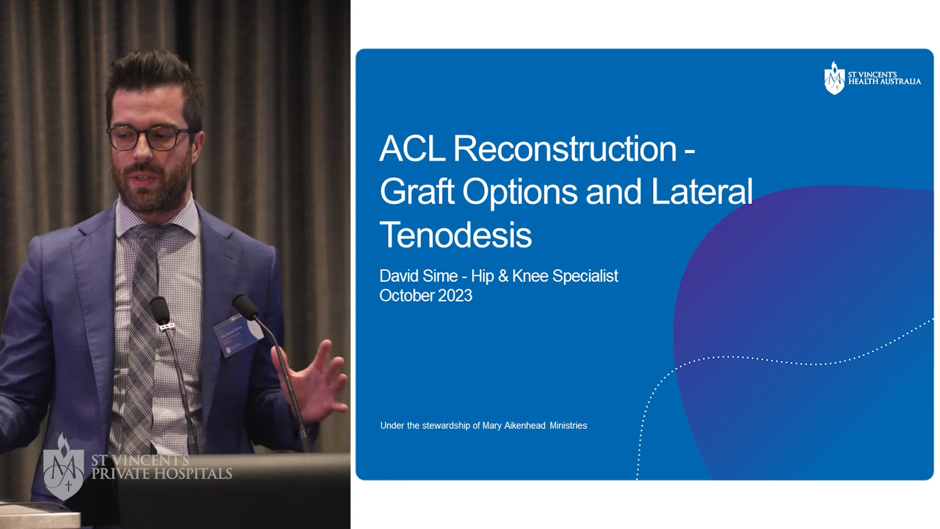 ACL Reconstruction, Mr David Sime