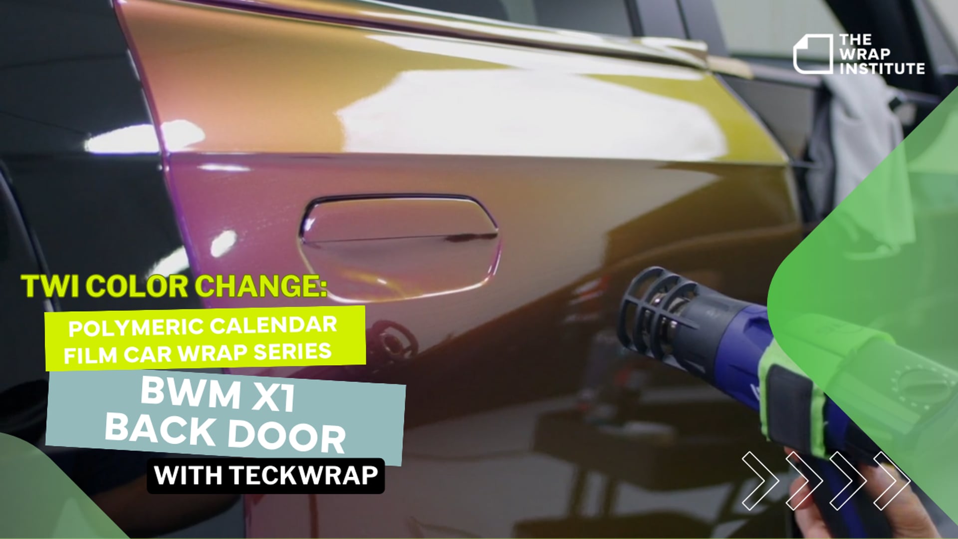 TWI Color Change: Polymeric Calendar Film Car Wrap Series - BWM X1 Back Door With TeckWrap — The ...