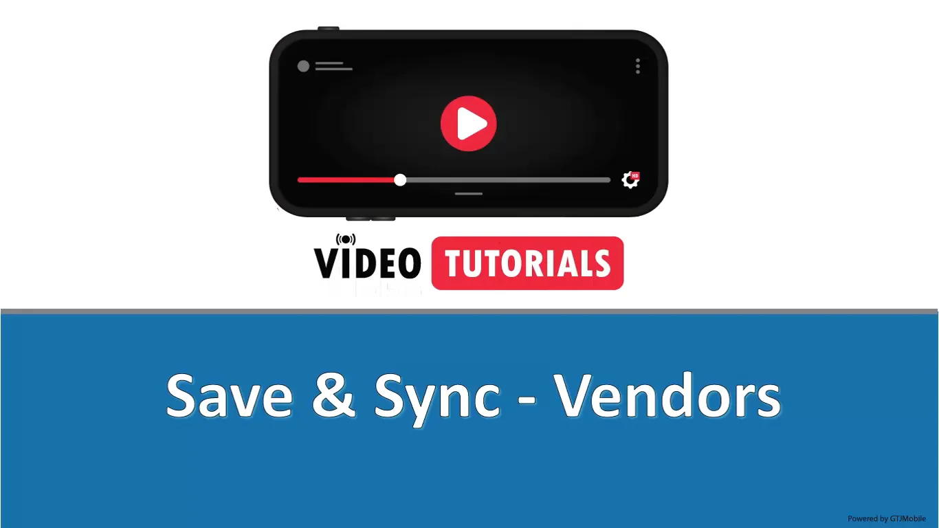 GTJMobile Vendor Tutorial Video - Save N Sync Function on Vimeo