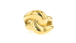 Italian 18kt Yellow Gold Interlocking Ring