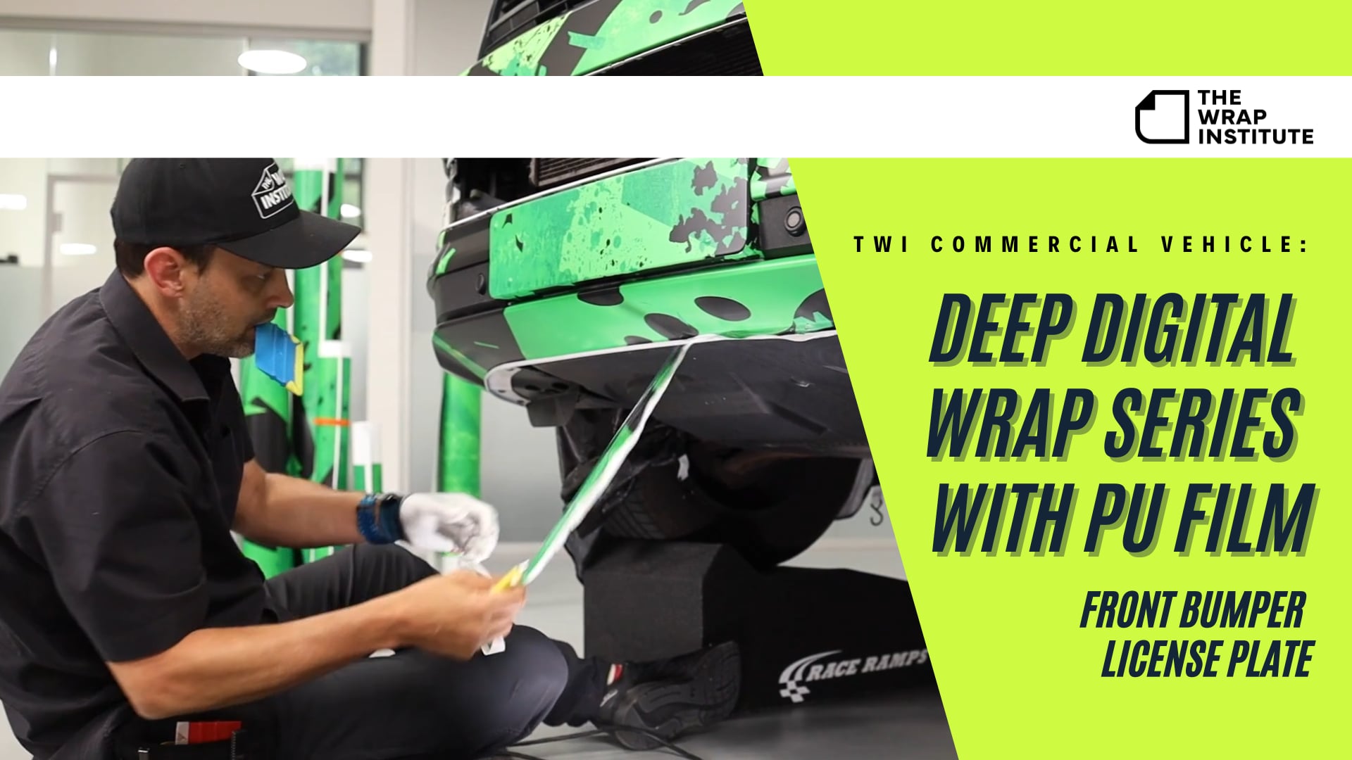 TWI Commercial Van: Deep Digital Wrap Series with PU Film: Front Bumper License Plate — The Wrap ...