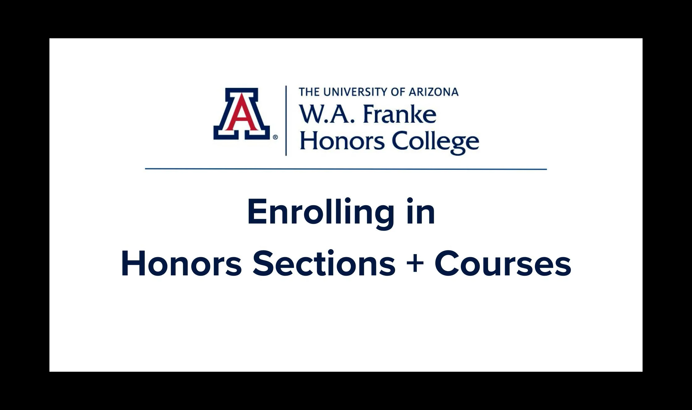 Tutorial: Finding Honors Courses and Sections 2024