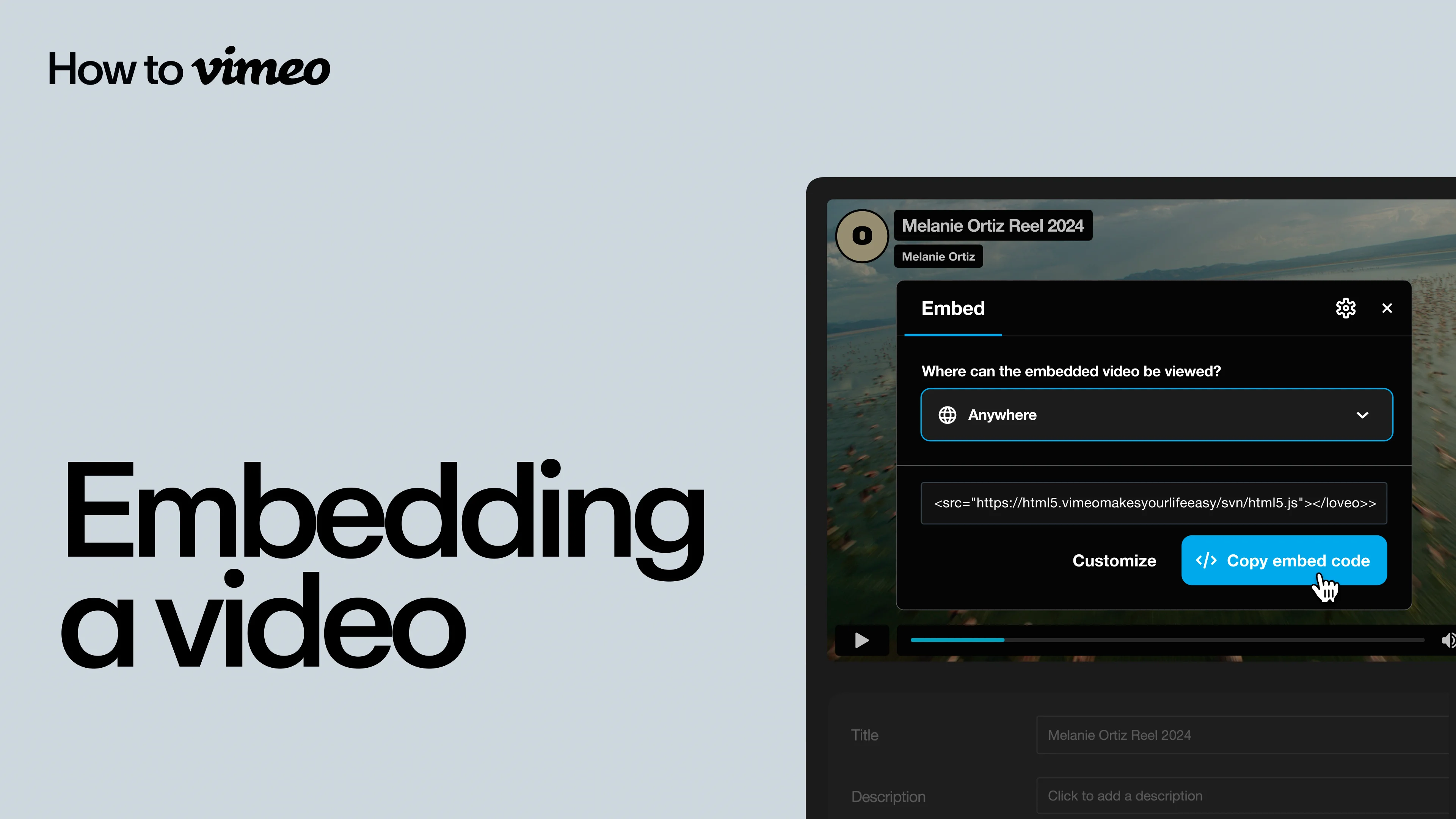 How to embed a video