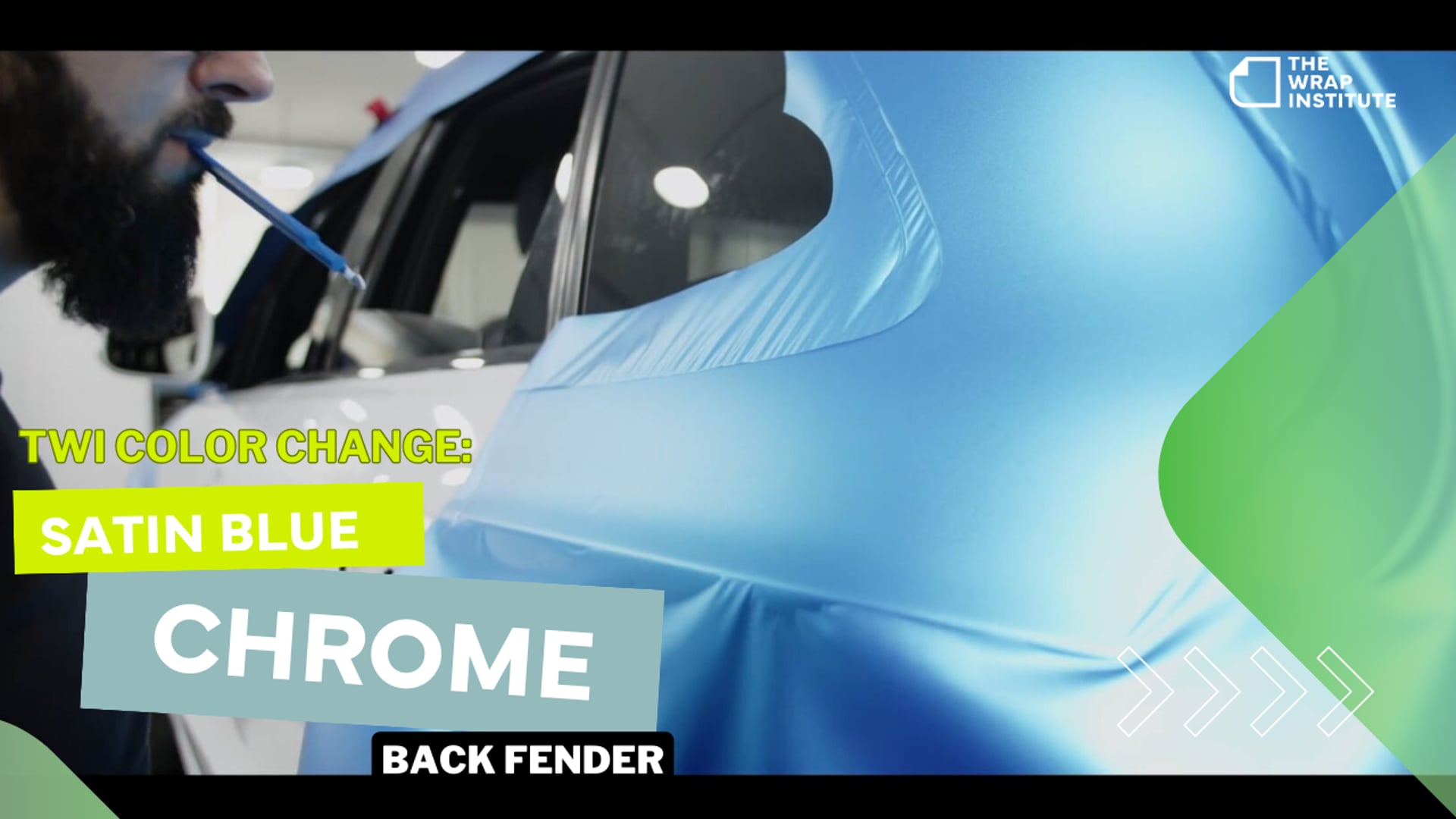 TWI Color Change: Satin Blue Chrome - Back Fender — The Wrap Institute