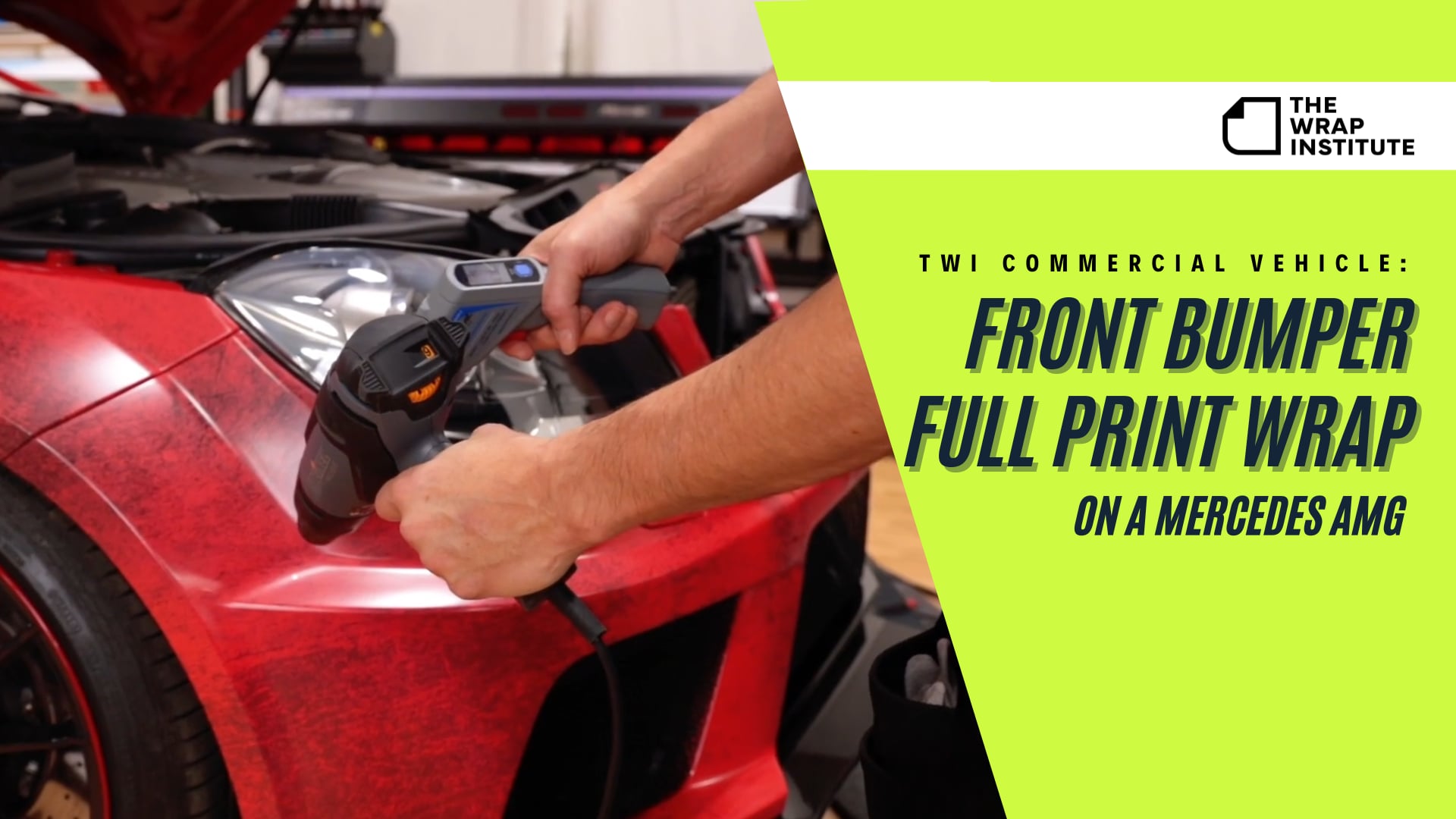 TWI Digital Print: Front Bumper - Full Print Wrap on a Mercedes AMG — The Wrap Institute