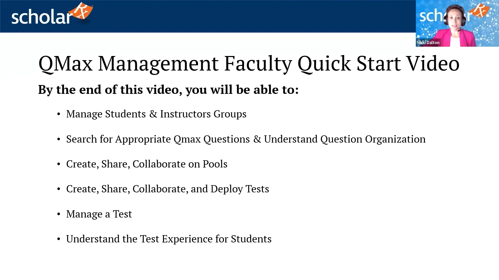 Qmax Management Quickstart Training