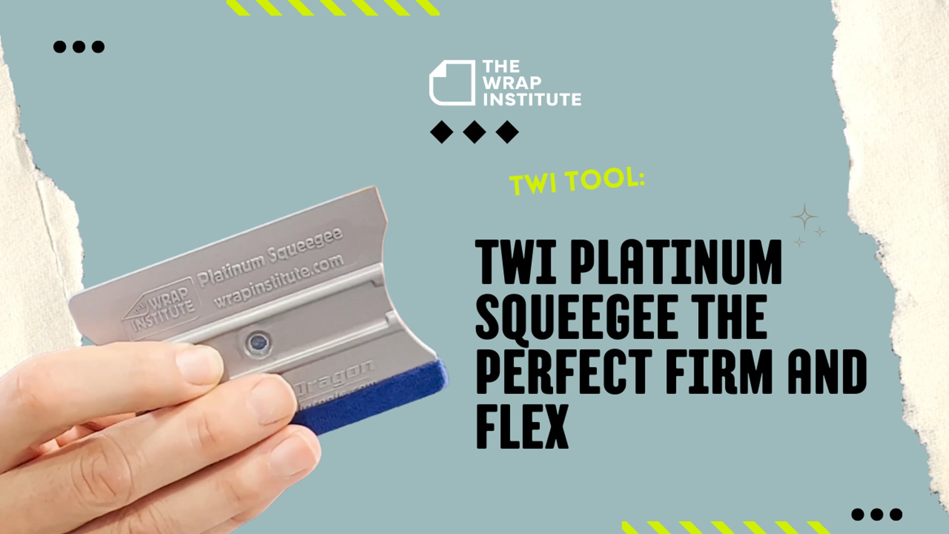 TWI Platinum Squeegee The Perfect Firm and Flex — The Wrap Institute