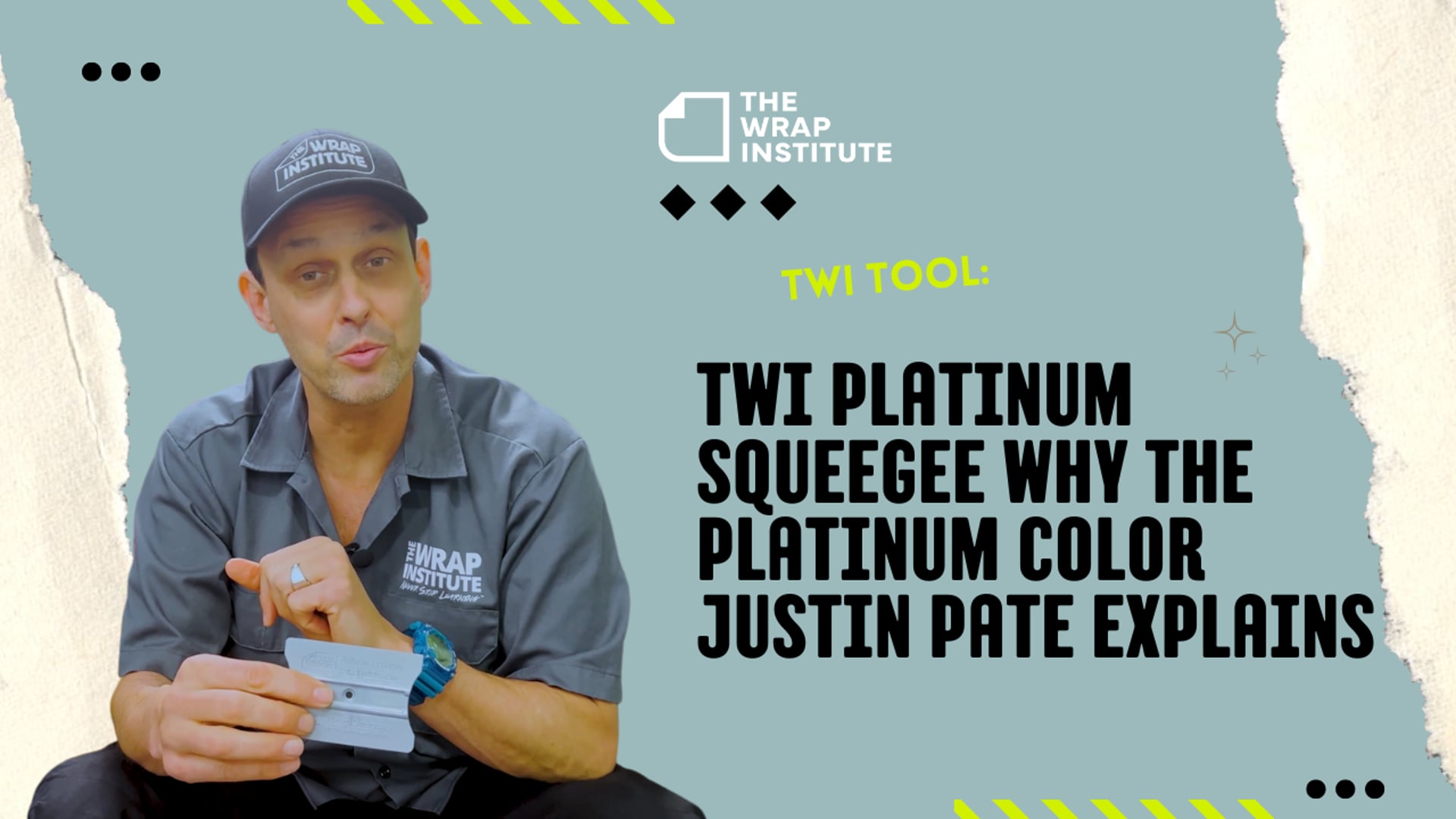 TWI Platinum Squeegee Why the Platinum Color Justin Pate Explains — The Wrap Institute