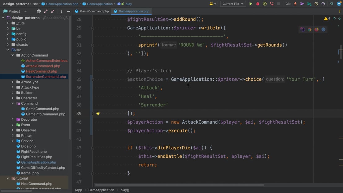 Implementing More Actions > Design Patterns Episode 2 | SymfonyCasts