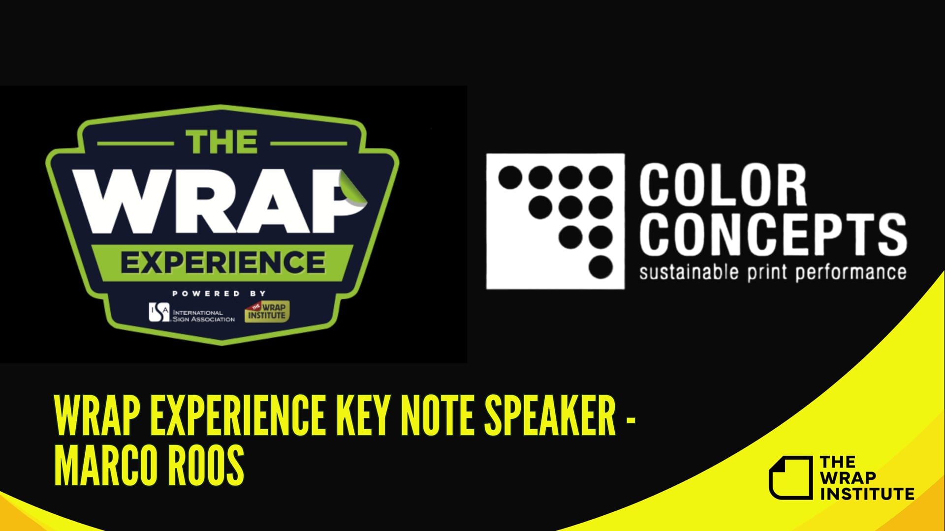 TWI Event: Wrap Experience Key Note Speaker - Marco Roos — The Wrap Institute