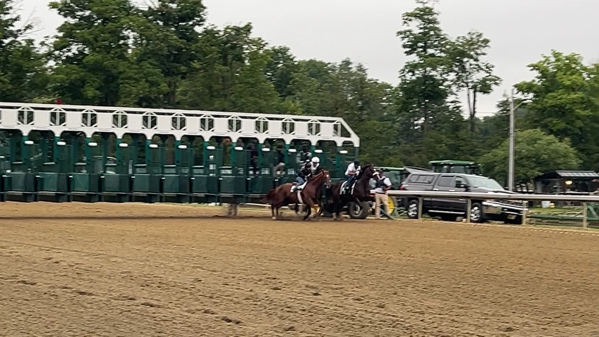 Tiz Dashing (Inside) and Spirit of The Law (Middle) work 4f - Saratoga ...
