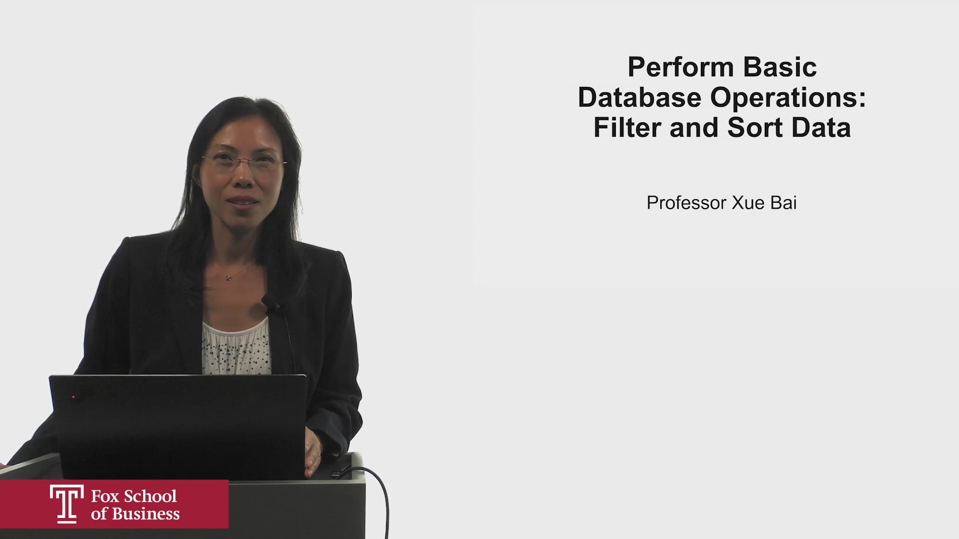 Perform Basic Database Operations – Sort & Filter | Video Vault