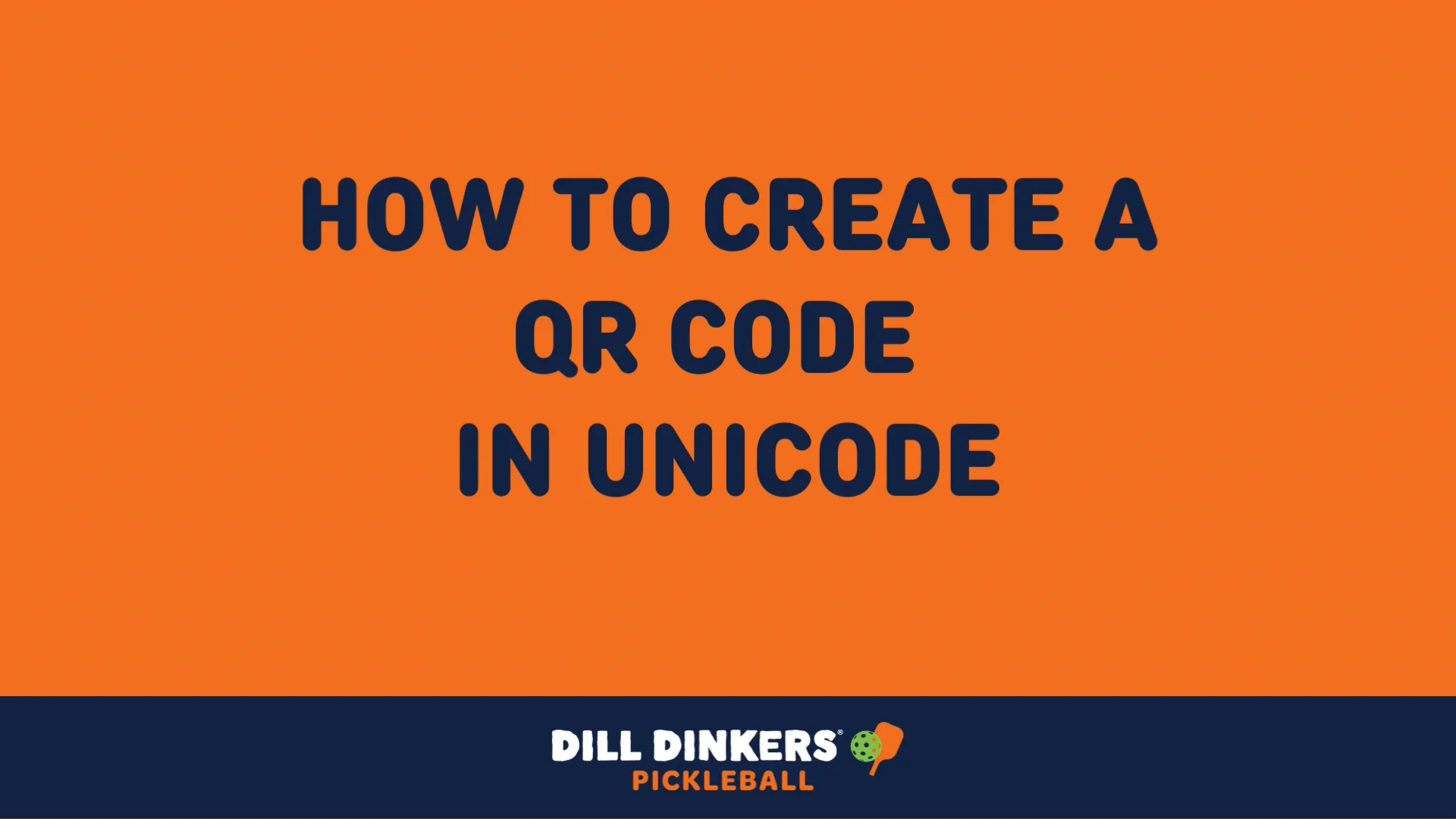 How To Creating a QR Code in Unicode on Vimeo