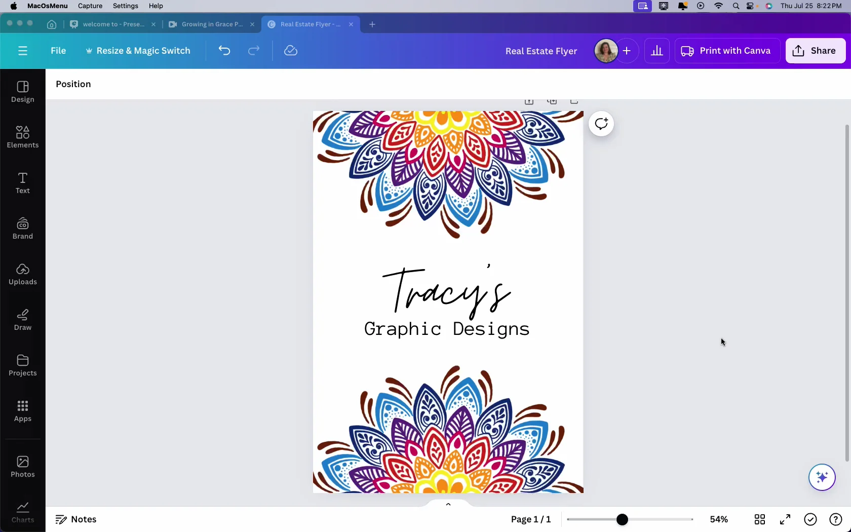Upload graphic design