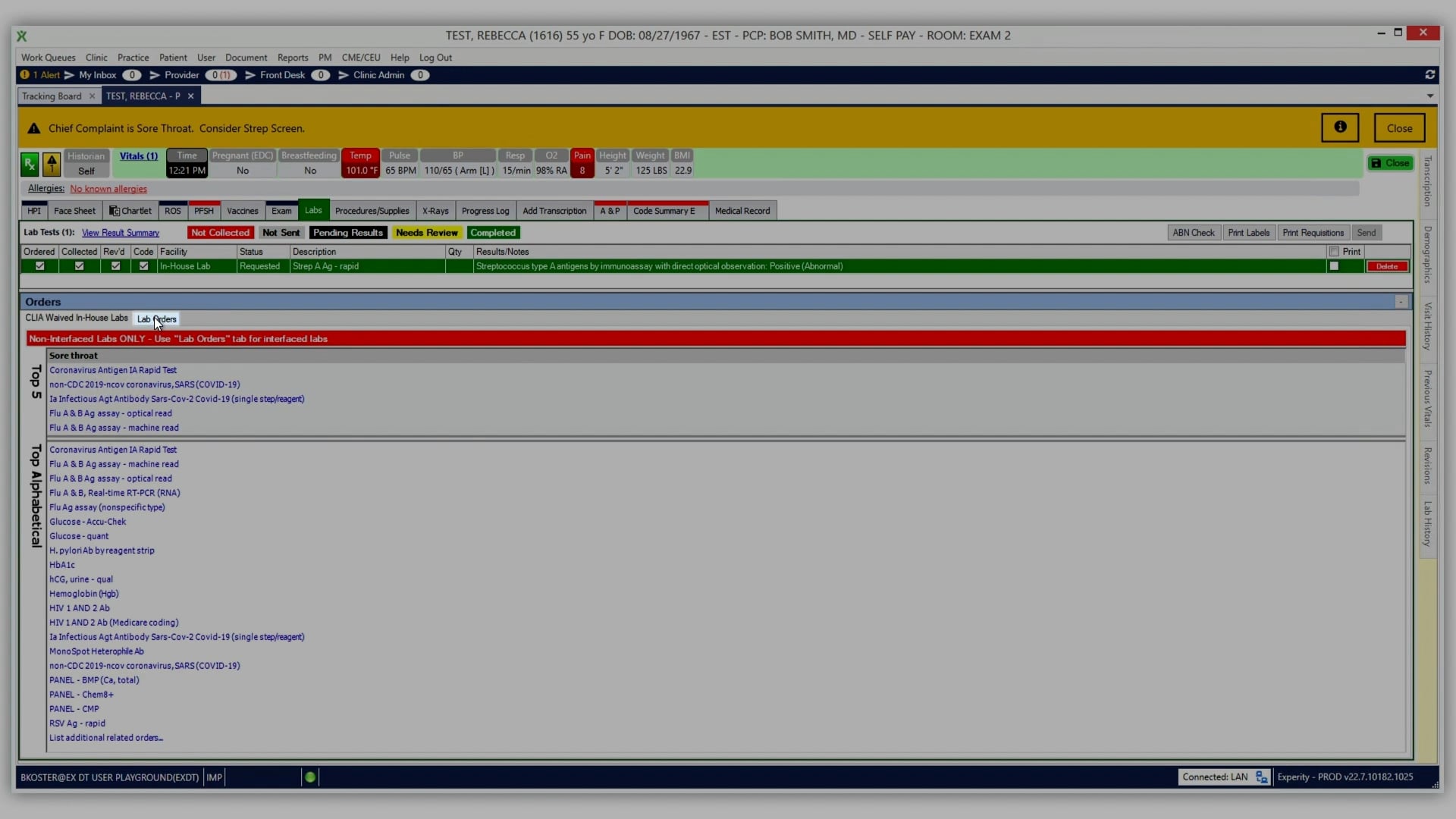 Clinical - Ordering a Lab