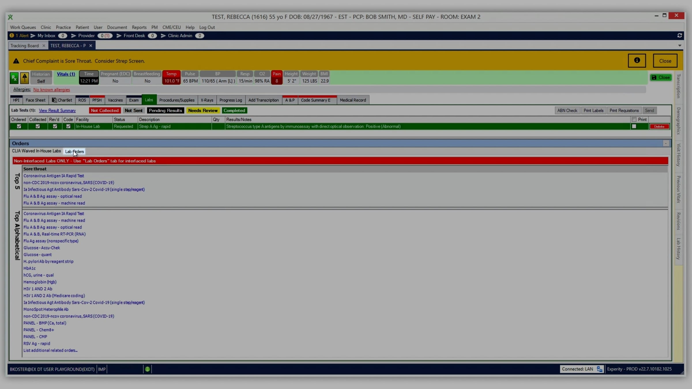 Clinical - Ordering a Lab