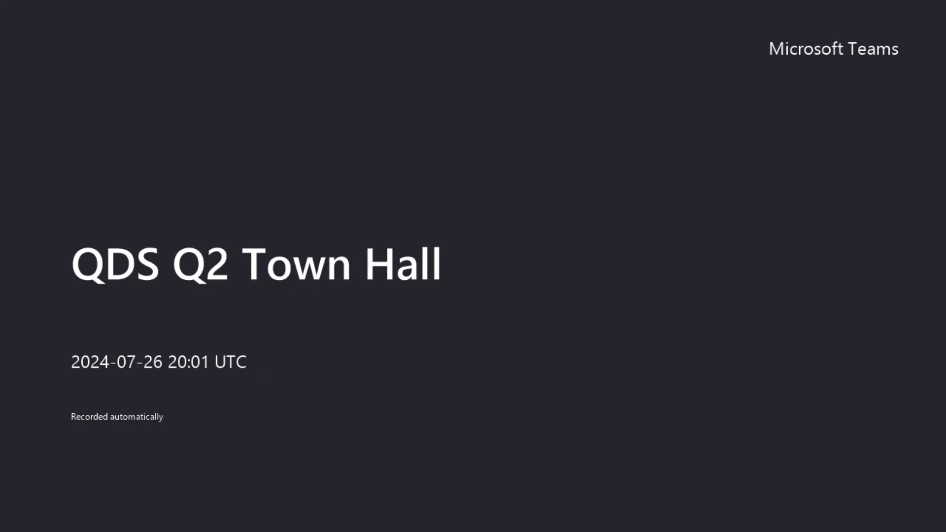 QDS Q2 Town Hall July 26 2024 on Vimeo