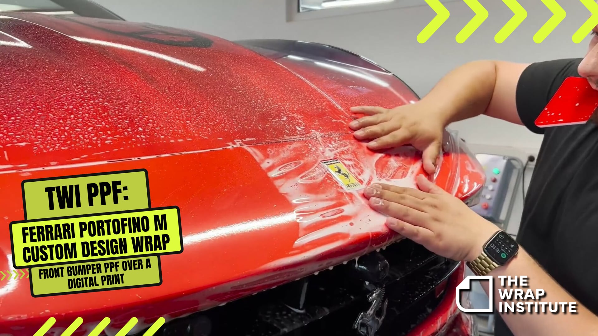 TWI PPF: Ferrari Portofino M Custom Design Wrap - Front Bumper PPF Over ...