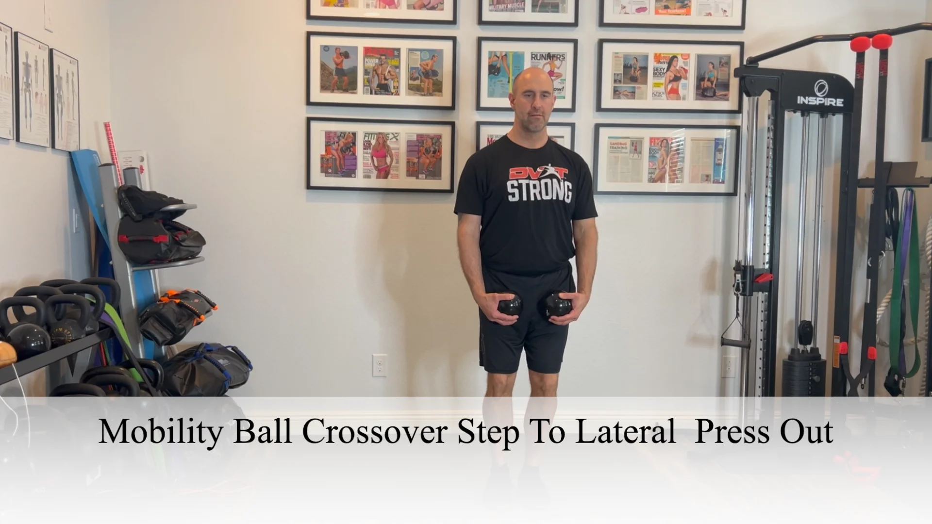 Mobility Ball Crossover Step To Lateral Press Out