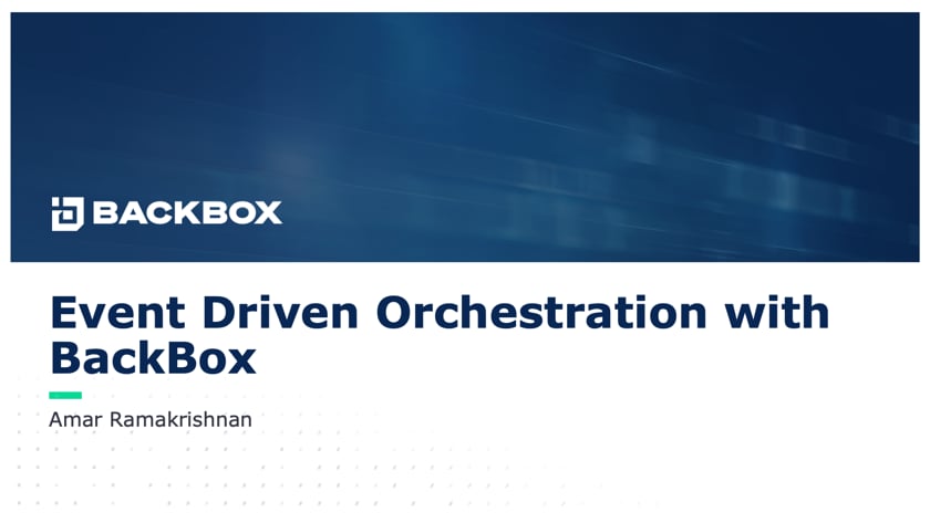 Event Driven Orchestration with BackBox