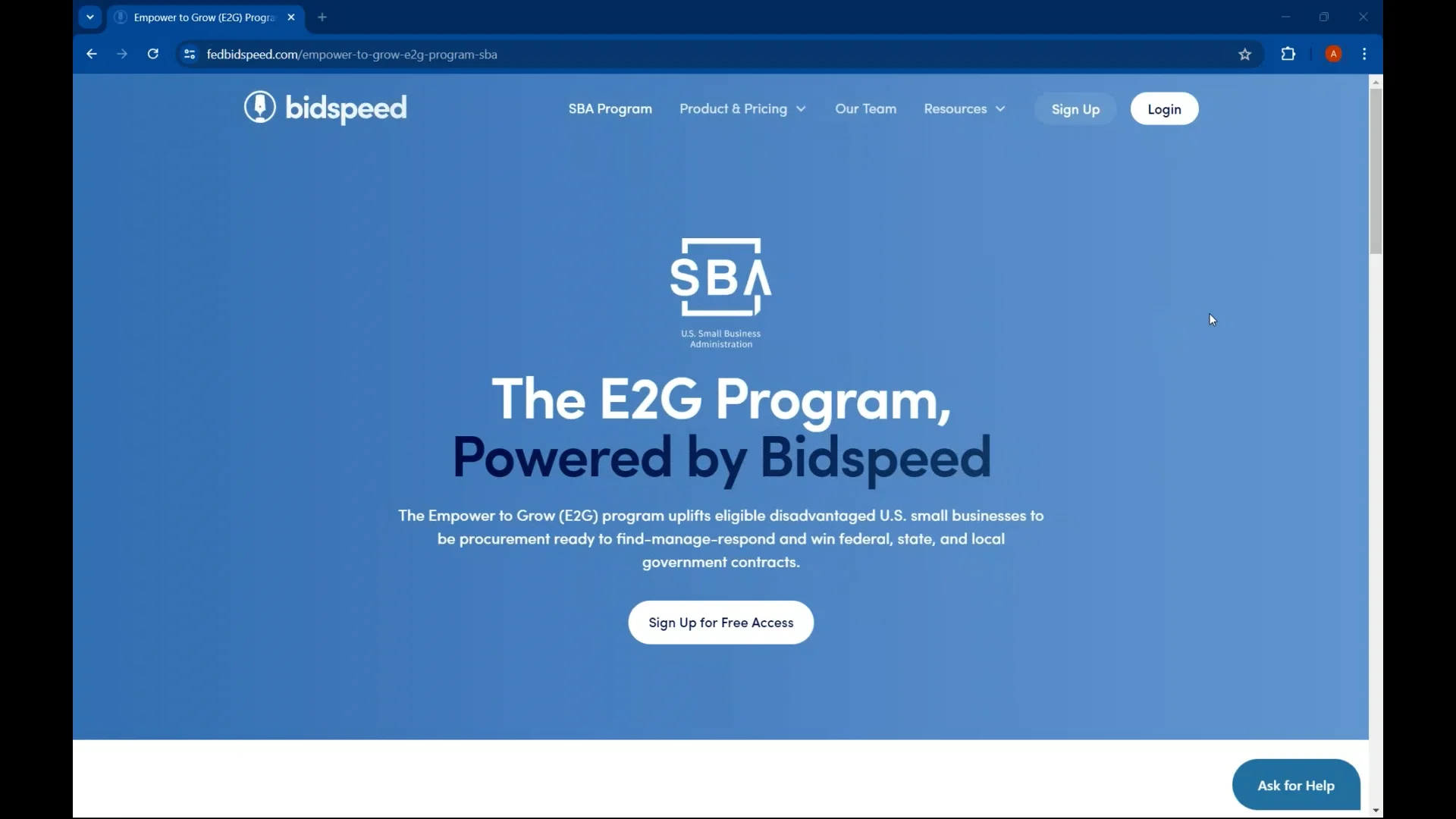 SBA Empower to Grow State and Local Bid Opportunity Training on Vimeo