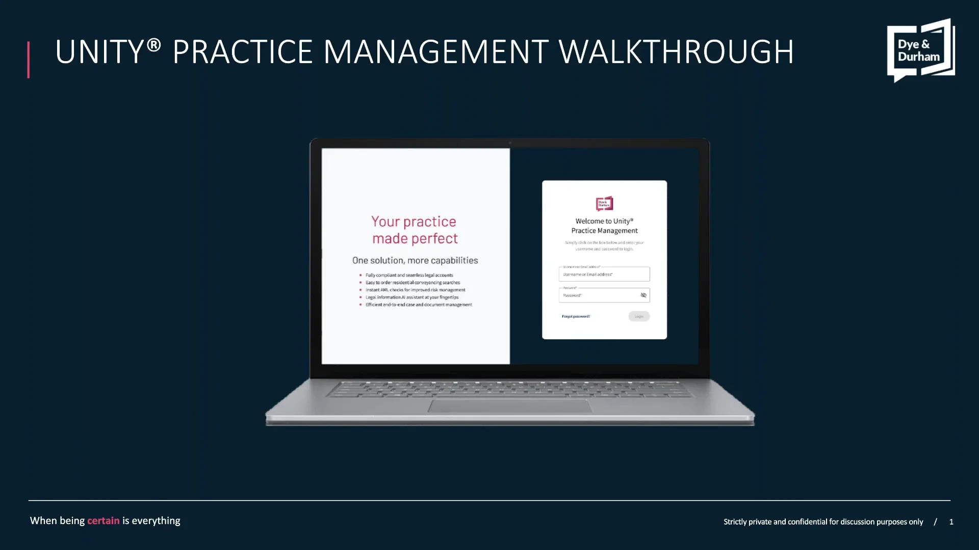 Webinar: Unity® Practice Management Walkthrough - 1st Aug 24