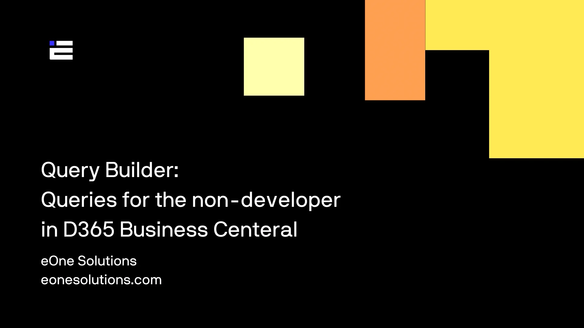 Query Builder - Queries for the Non Developer in D365 Business Central ...