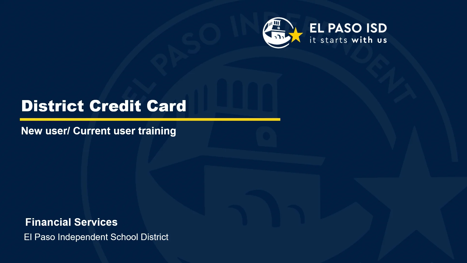 Credit Card Training FY25